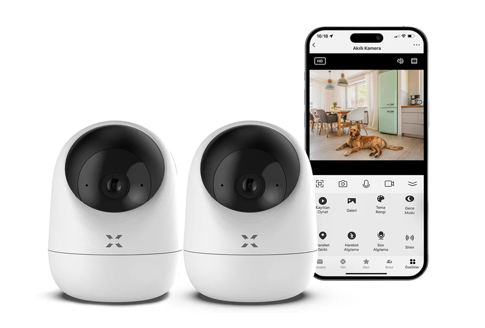 2 smart indoor camera's — Outspot - Slim gespot